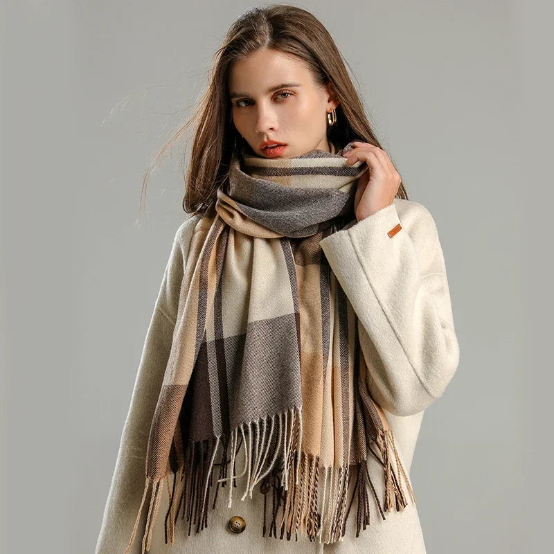 Darla Plaid Cashmere Scarf – Casvian