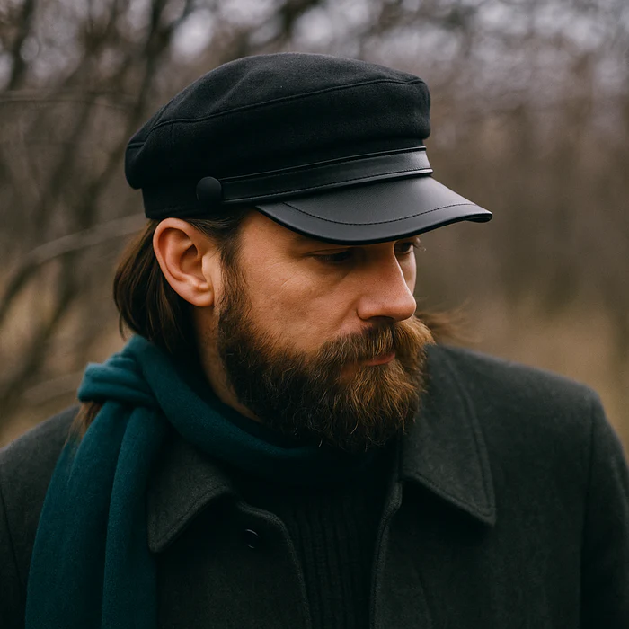 Brimset Parisian Leather Cap – Casvian