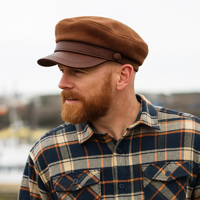 Brimset Parisian Leather Cap – Casvian